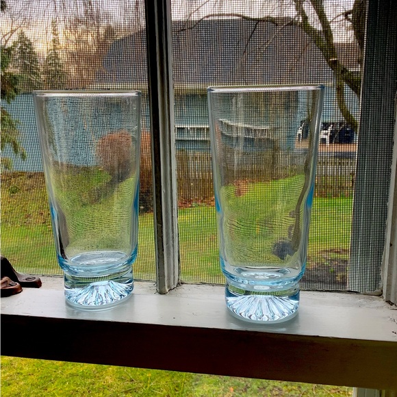 Duz Detergent | Dining | Vintage Mcm Star Sapphire Blue Tinted Tumblers ...